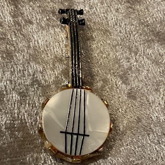 No Brand | Jewelry | Vintage Silver Banjo Pin | Poshmark
